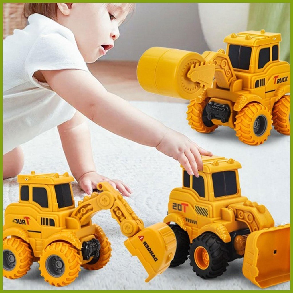 KidsPlay Trucks Bulldozer Excavator Grabber Road Roller Construction ...