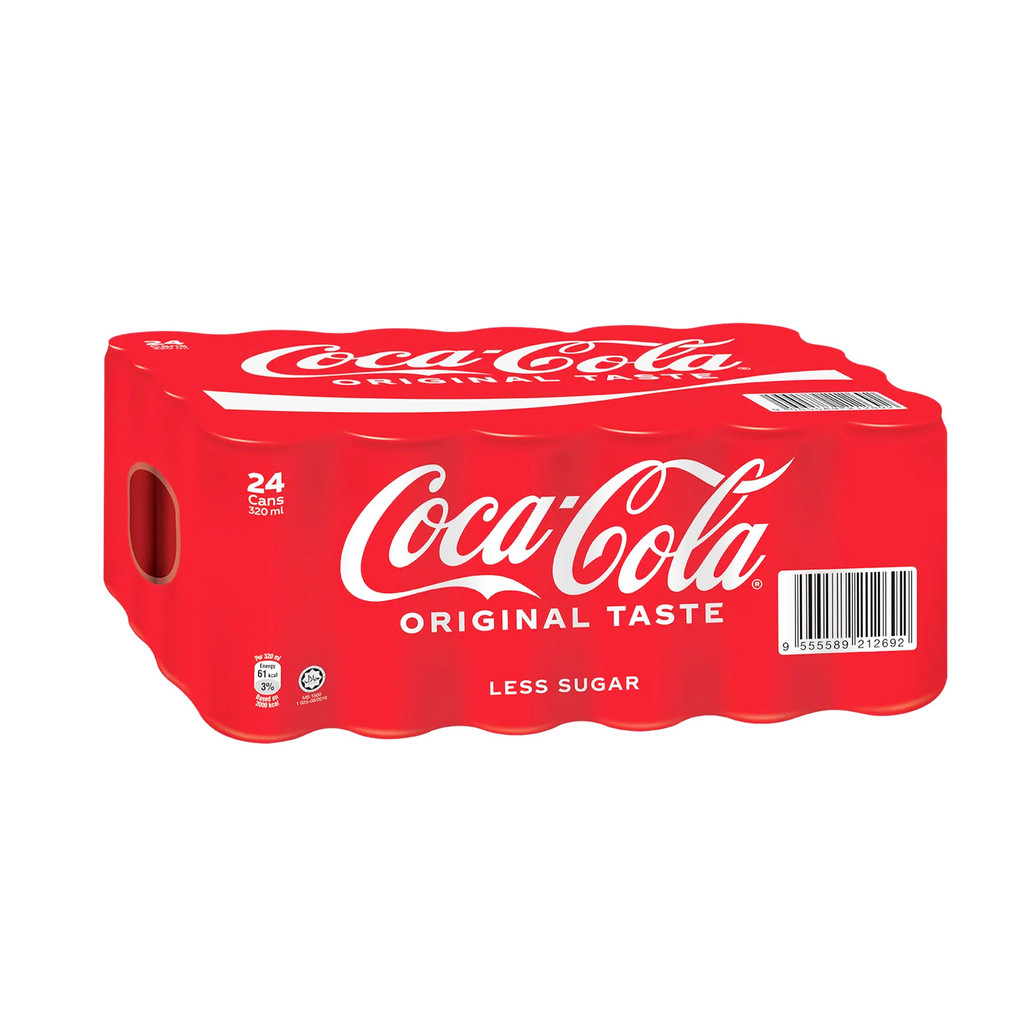 Coca-Cola Original Taste-Less Sugar 24x320ml | Shopee Singapore