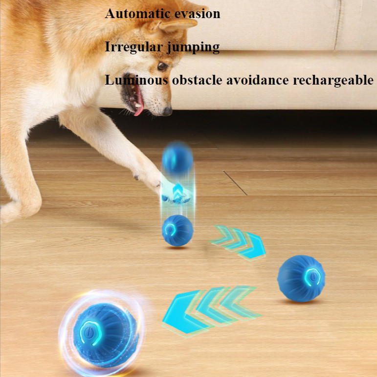 Blue convex intelligent dog toy ball electronic interactive pet toy ...