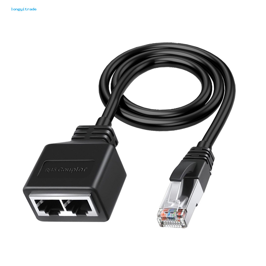 RJ45 Gigabit Network Splitter 1 to 2 Ways 100m Transmission Two Devices ...