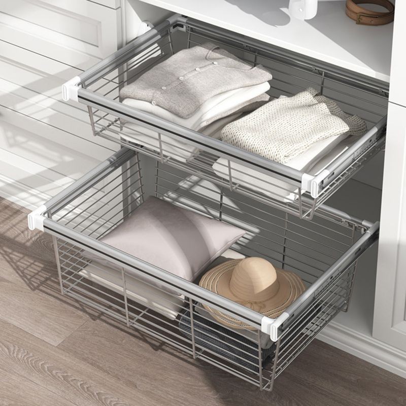 Cloakroom Closet Pull-out Basket Drawer Basket Pull-out Retractable ...