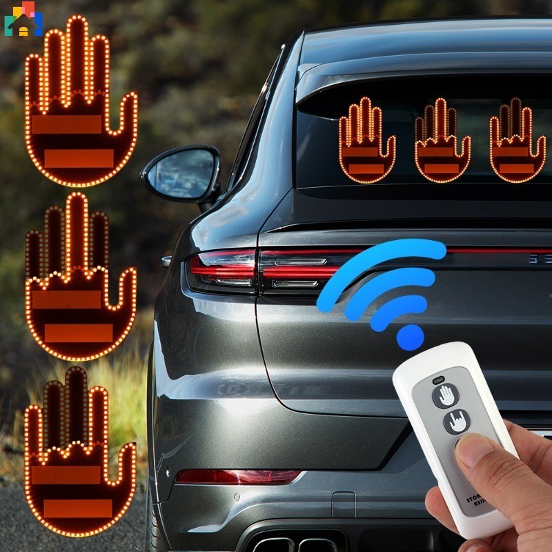 Funny Car Finger Light with Remote Control Road Rage Signs Middle ...