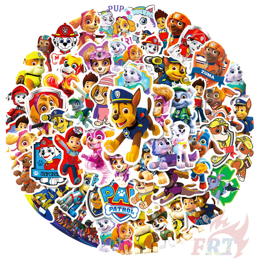 50Pcs/Set PAW Patrol Series 08 Stickers DIY Fashion Waterproof Doodle ...