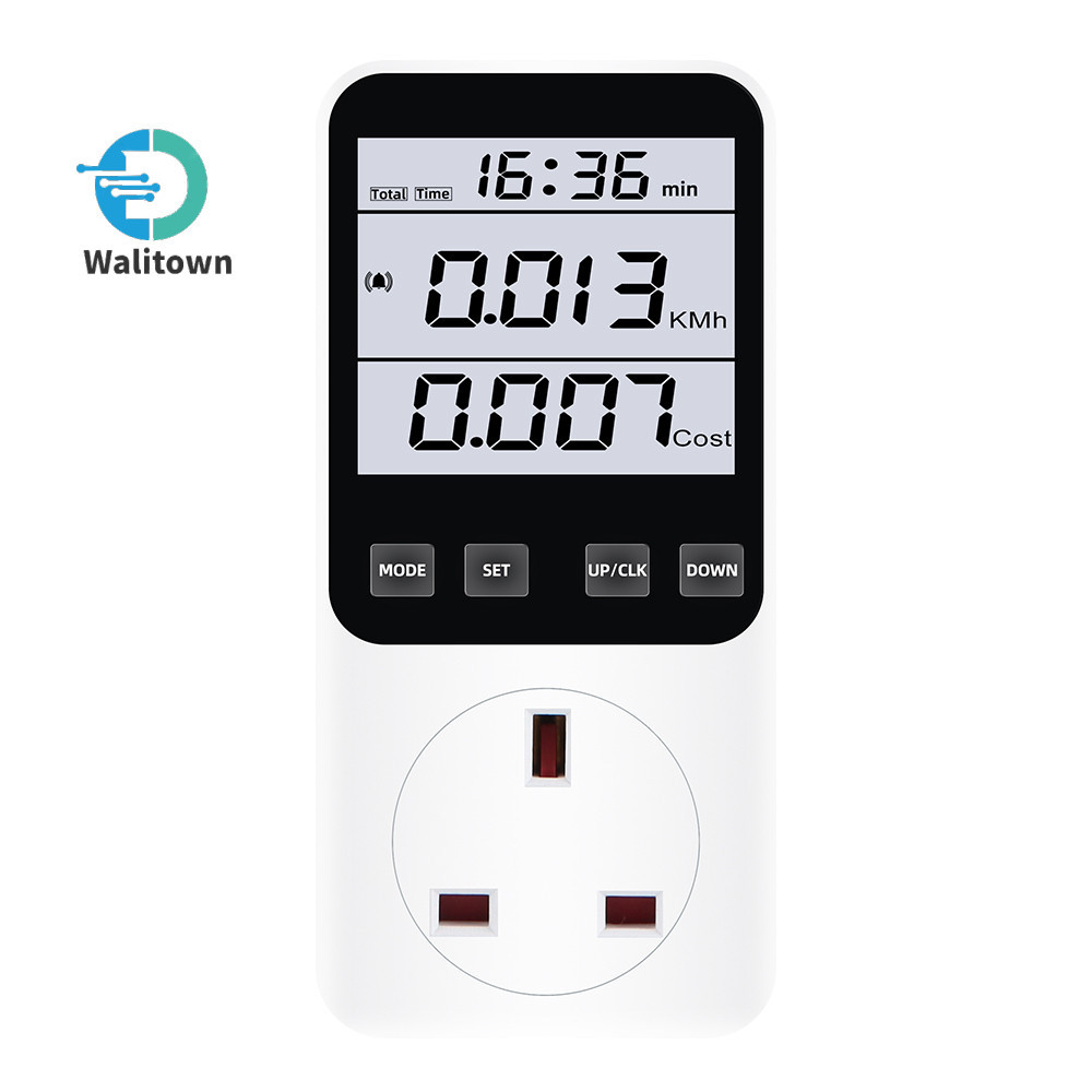 Ac120v 230v Multi Function Backlit Large Screen Power Meter Power Monitor Smart Metering Socket