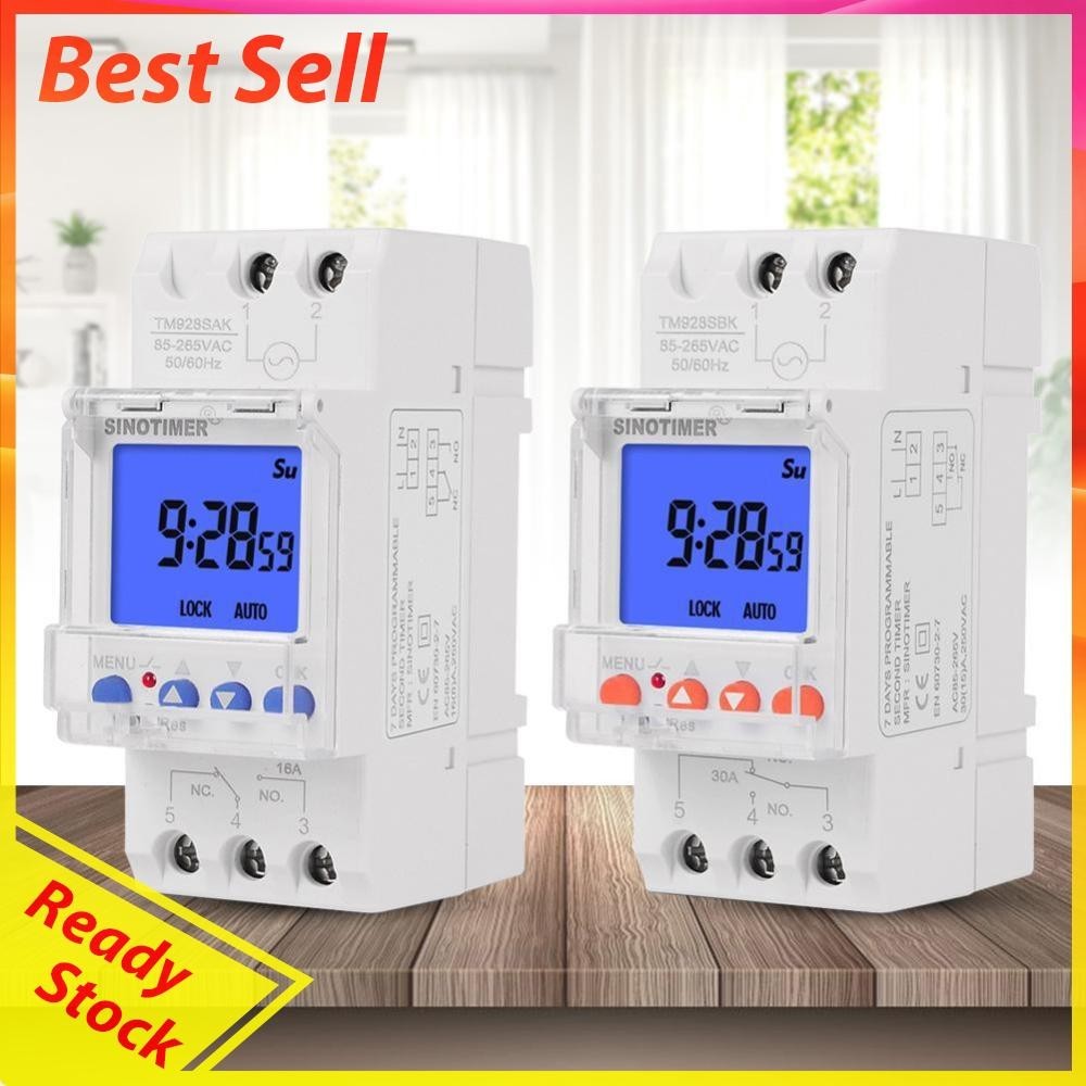 Weekly Programmable Digital Timer Switch LCD Time Relay DIN Rail Mount | Shopee Singapore