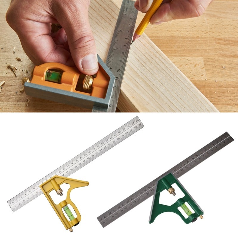PCF* 300mm Adjustable Measuring Ruler Multi Combination Square Angles ...