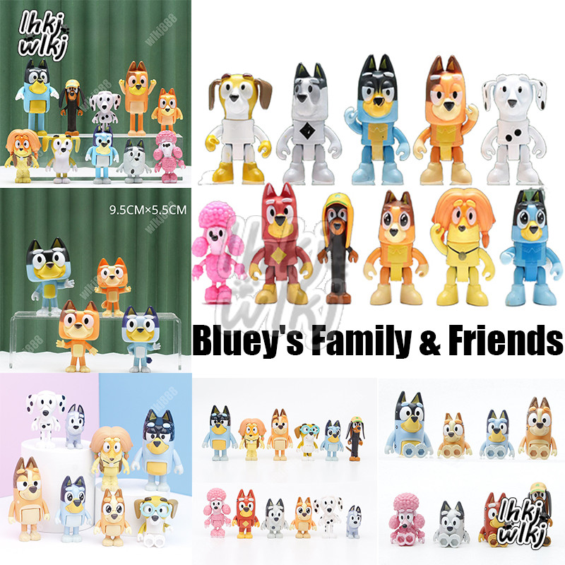 12 Pieces/set Bluey Playtime Anime Figura Pvc Toys collection Figuras ...