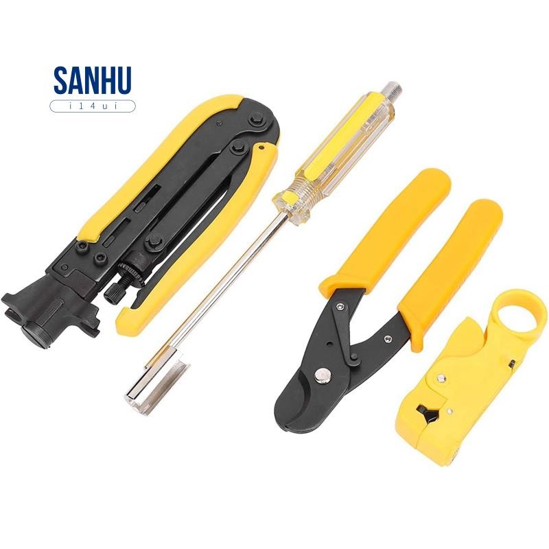 Coaxial Crimper Stripper Professional Compression Tool Kit ...