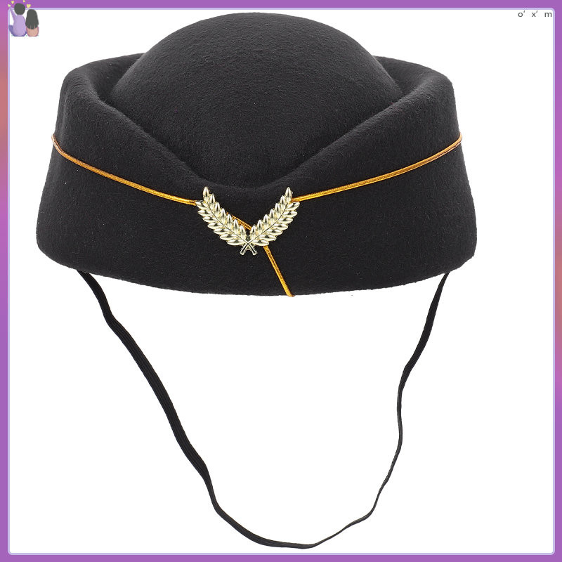 Band Costume Hat Airplane Hostess Hat Stewardess Hat Uniform Cosplay ...