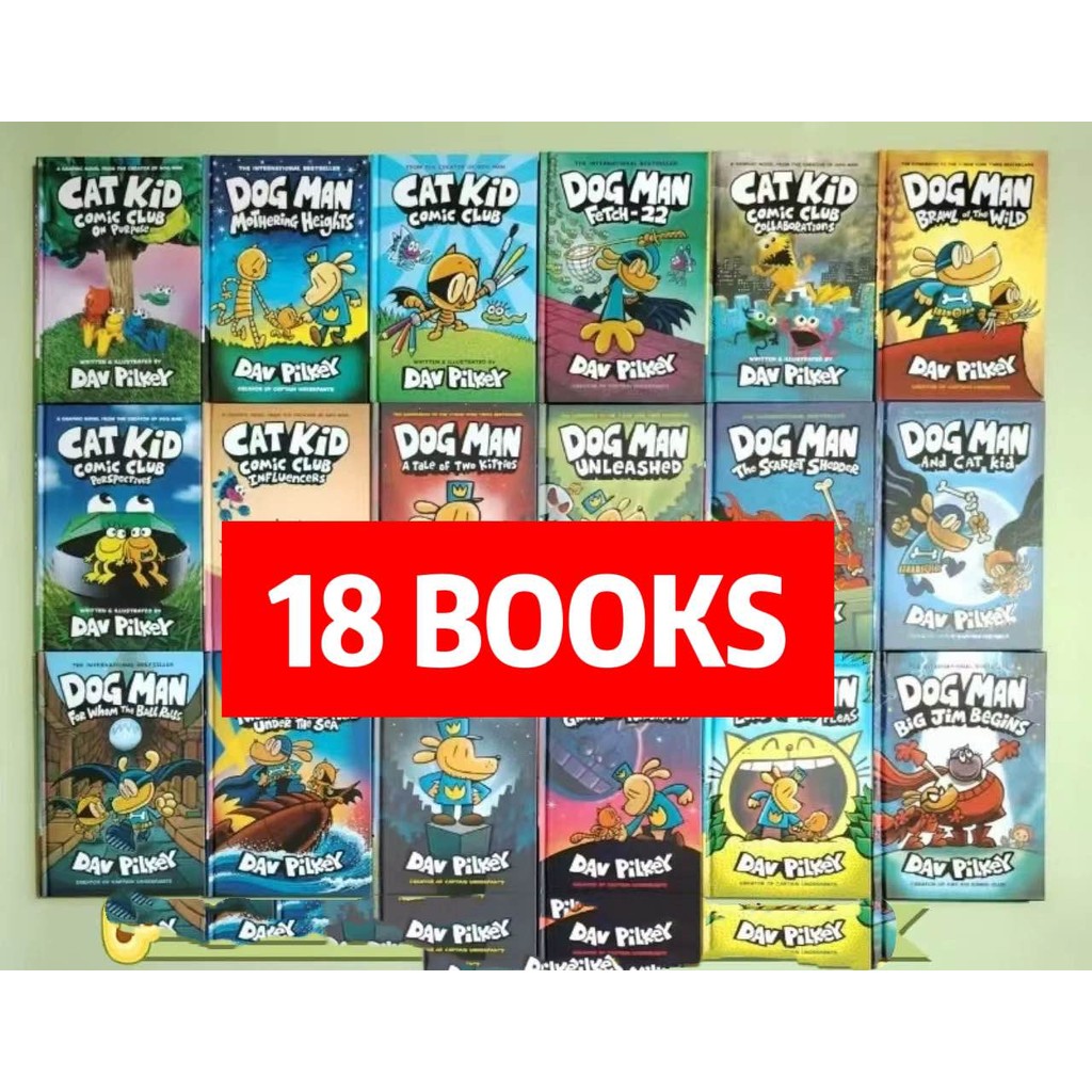 Dog Man / Cat Kid Collection (18Books) | Shopee Singapore