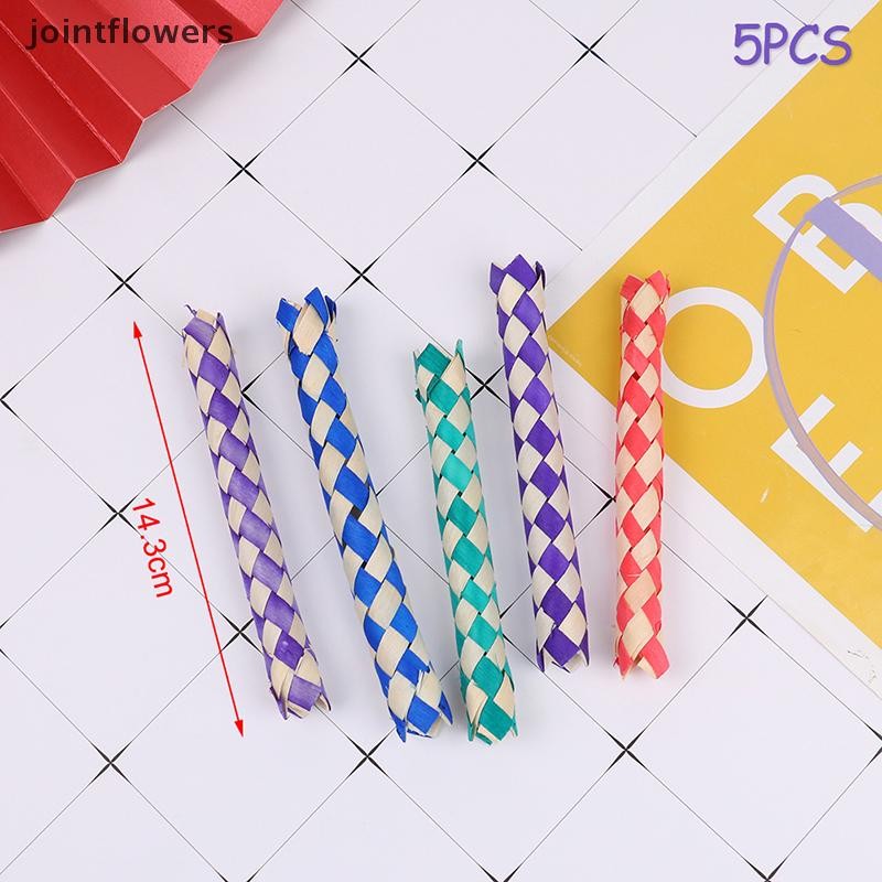 JSS 5PCS Creativity DIY Finger Traps Classic Natural Chinese Bamboo ...