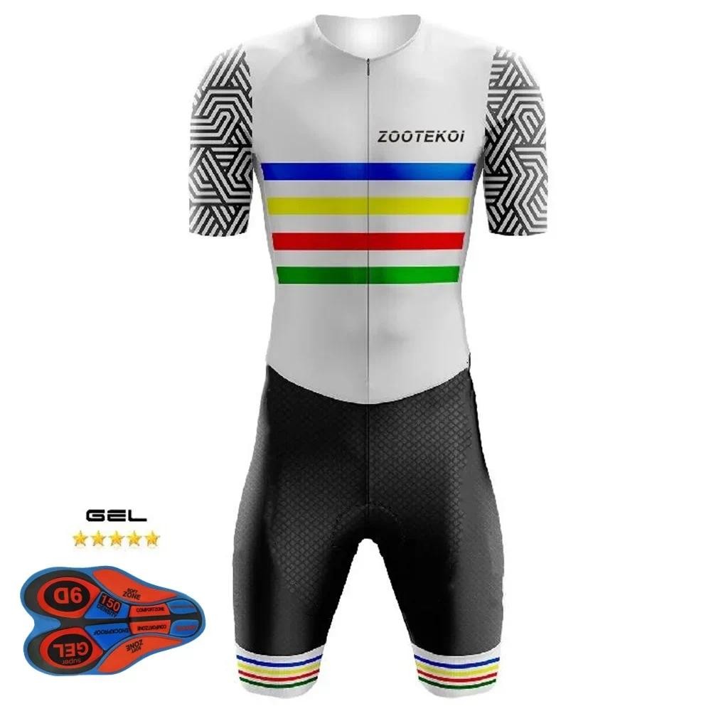 NEW IN ZOOTEKOI 2020 Men's Cycling Skinsuit Triathlon Speedsuit Trisuit Short Sleeve Speedsuit ...