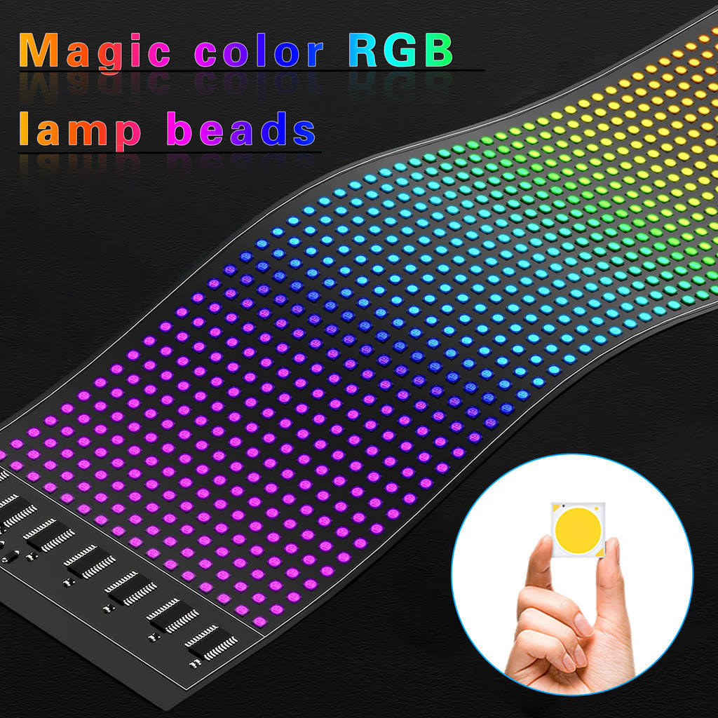 LED Flexible Display Panel 16X64 RGB Car Light Logo Bluetooth ...