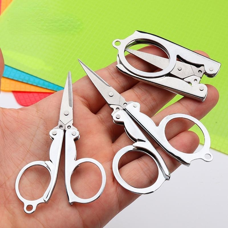 [SG STOCK]Folding Scissors Pocket Travel Small Crafts Sharp Blade ...