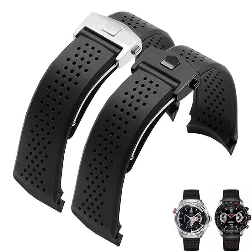 Soft Silicone Watch Bracelet for TAG HEUER GRAND CARRERA AQUARACER ...