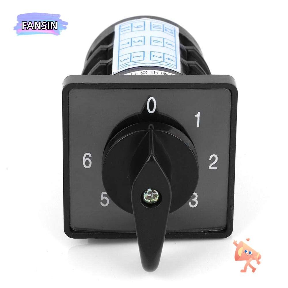 FANSIN1 Changeover Switch, 20A 500V 4W 7 Position Rotary Changeover ...