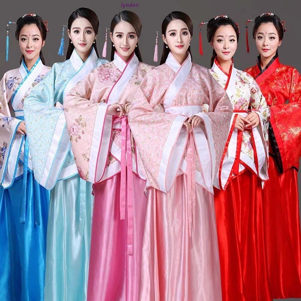 LYNDON Chinese Hanfu Skirt, Stage Costumes Performance Cosplay Dress ...