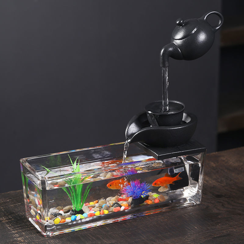Fountain Loop Flowing Water Ornaments Feng Shui Fortune Courtyard ...