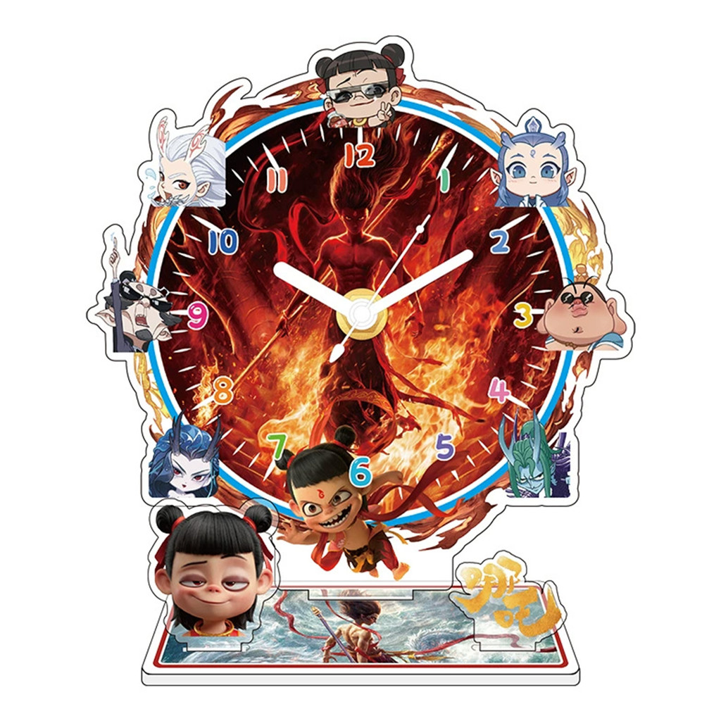 1 Pc Mini Chinese Mythology Nezha Movie Acrylic 15cm Clock Nezha ...