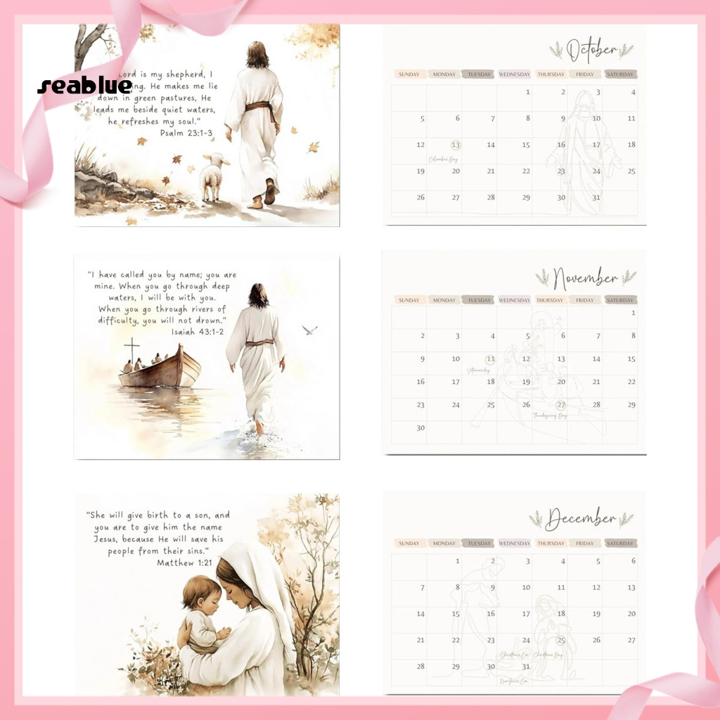 Devotional Calendar with Bible Verses Faith-based Monthly Planner 2025 ...