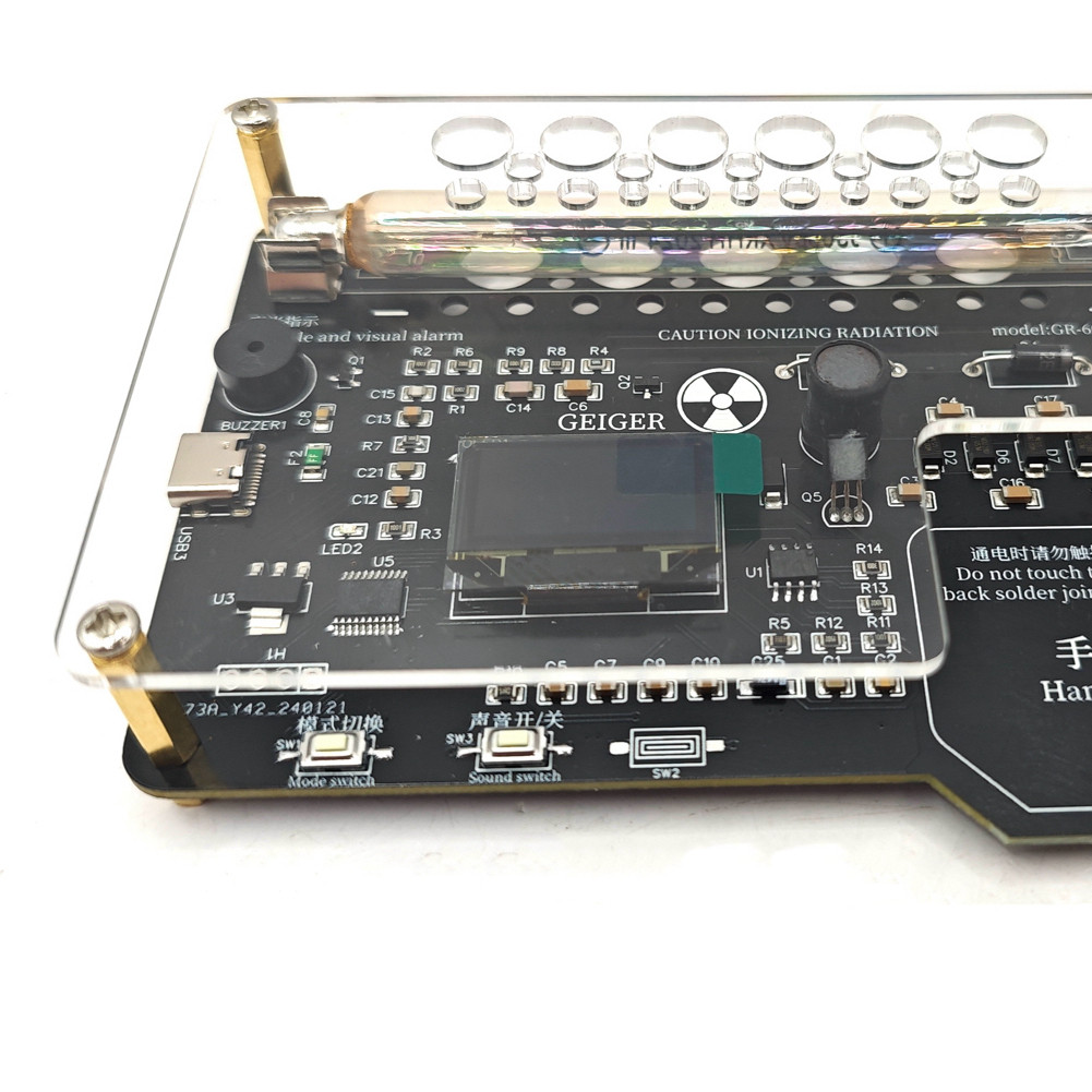 Geiger Counter Kit Module with Sound Light Alarm Geiger Counter ...