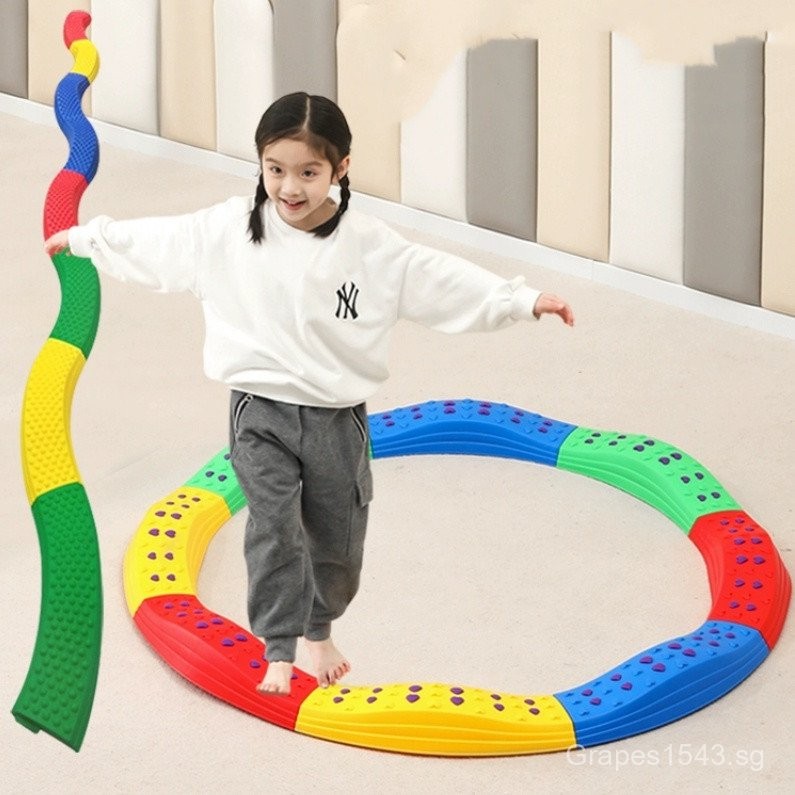 Balance Beam Single-Plank Bridge Indoor Kindergarten Foot Touch Wood ...
