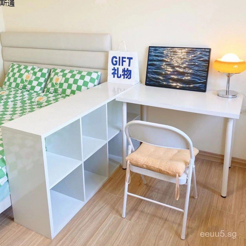 Grid Cabinet Bedside Partition Cabinet White Bookshelf Storage Rack ...