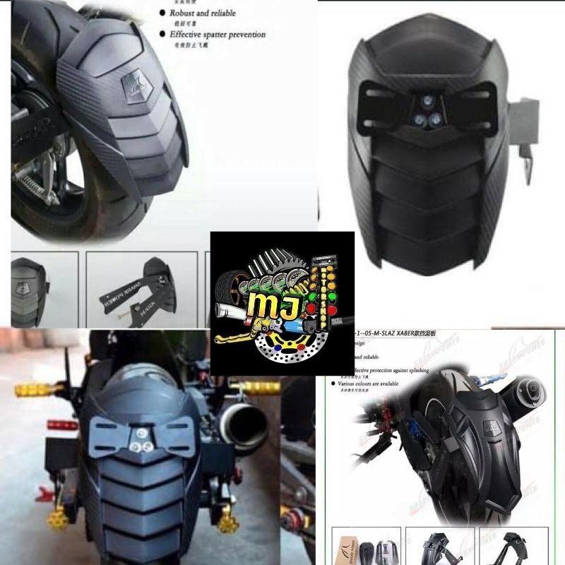 Mud Guard/Mudguar New Shark Power Universal R15, Cbr150r, Vixion, Xabre ...