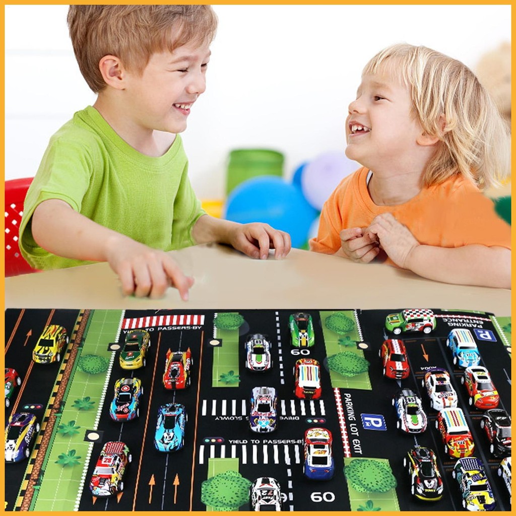 Pull Back Racing Car 24Pieces Car Toys Pull Back Powered Race Car ...