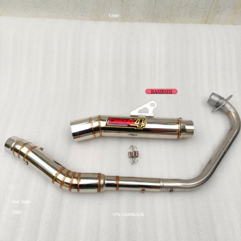 Daeng SUPER OPEN CANISTER 51MM TUBE TYPE for Tmx 125 Tmx 155 Raider ...