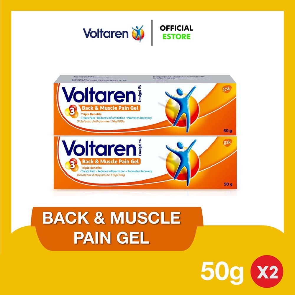 [2 Packs] VOLTAREN Muscle Back and Joint Pain Relief Gel EmulGel, 50g | Shopee Singapore