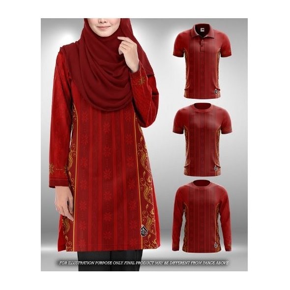 Sublimation Muslim T-Shirt Batik Songket A012 | Shopee Singapore