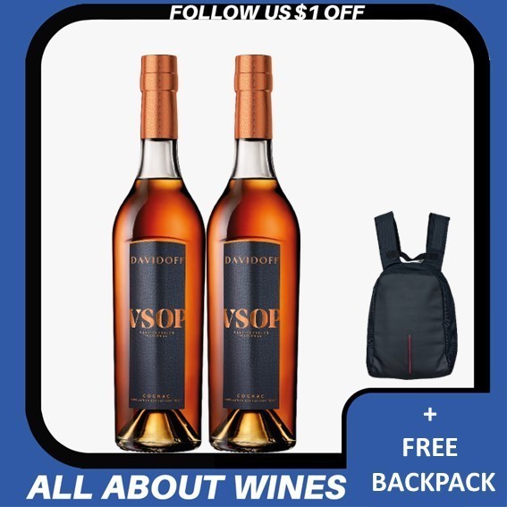Davidoff VSOP Cognac 70cl Twin Bottles w Gift Box - Free Backpack ...