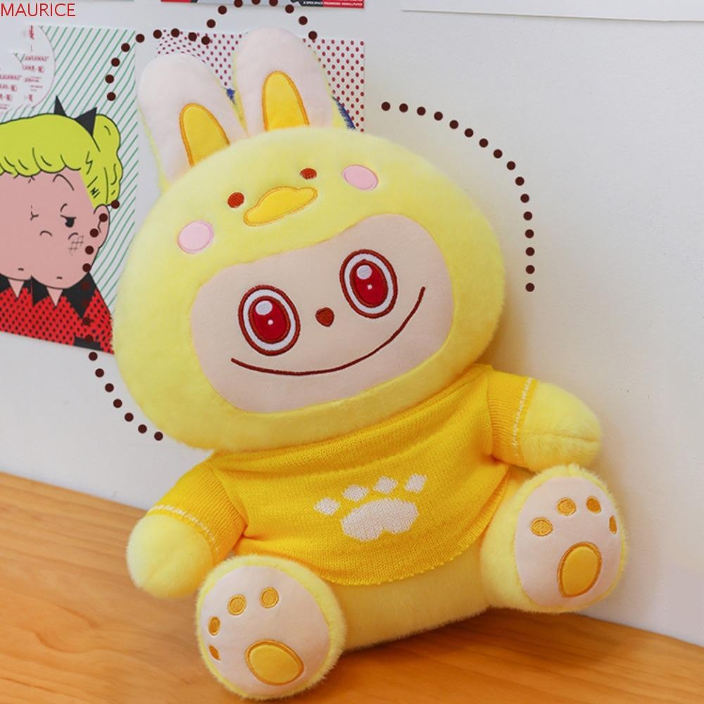 MAURICE Labubu Time Plush Toy, Duck Sweater Labubu Plush Stuffed Doll ...