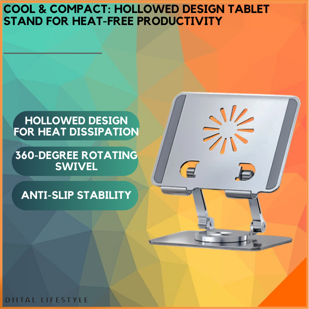 Foldable Mobile Tablet Rack Cool & Compact: Hollowed Design Tablet ...