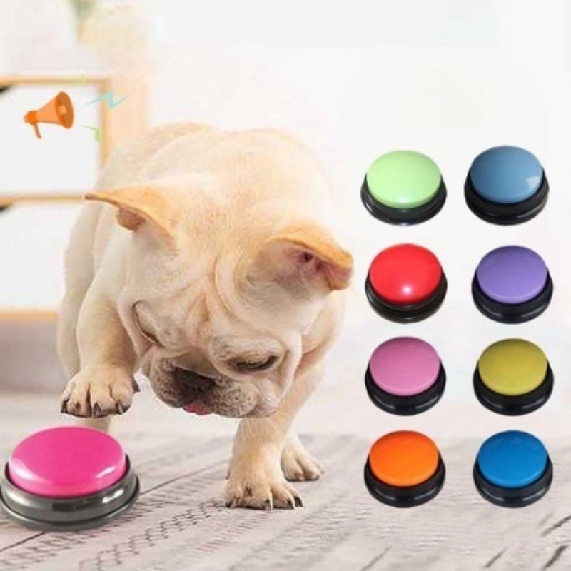 Free Recording Dog Voice Box Press Bell Training Speaking Toy Sounder ...
