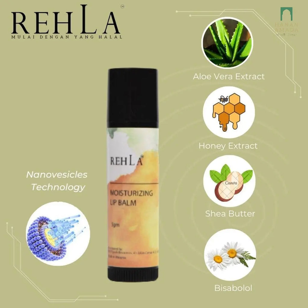 Rehla Ihram Friendly - Moisturising Lip Balm (5g) | Shopee Singapore