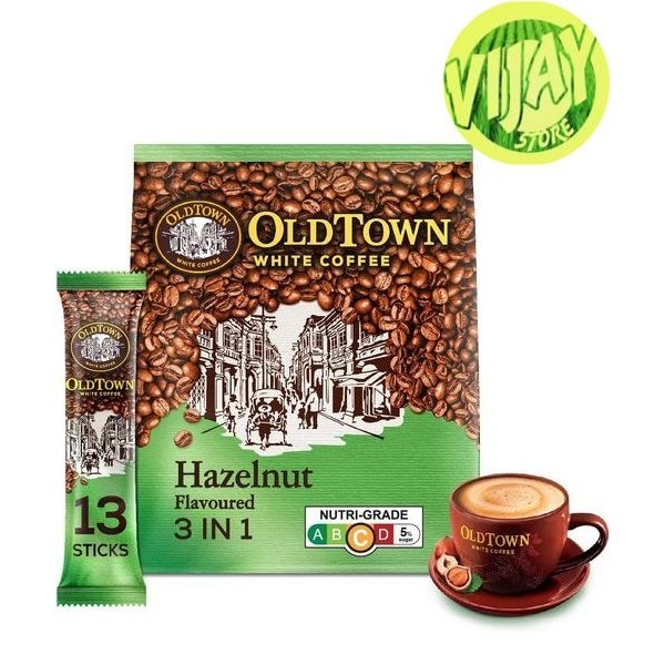 Old Town Hazelnut Flavoured Instant 3in1 Premix White Coffee 500g ...