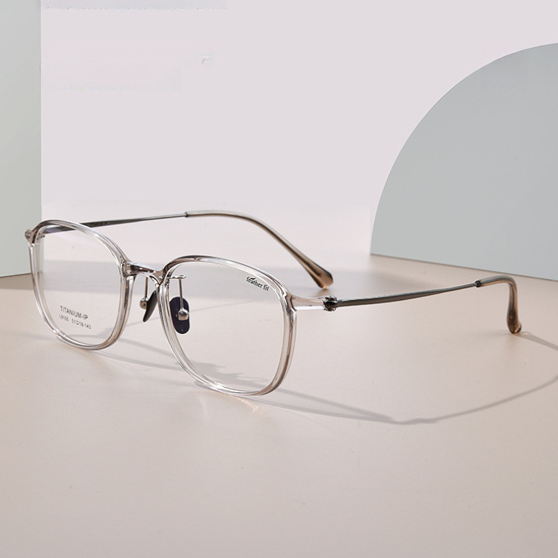 Ultra-light Feather Titanium Optical Glasses Frame TR90 Oval Eyewear ...