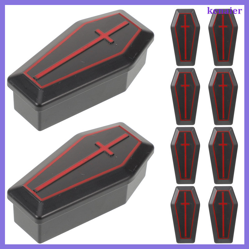 10Pcs Halloween Mini Coffin Boxes Model Miniature Coffin Prop Miniature ...