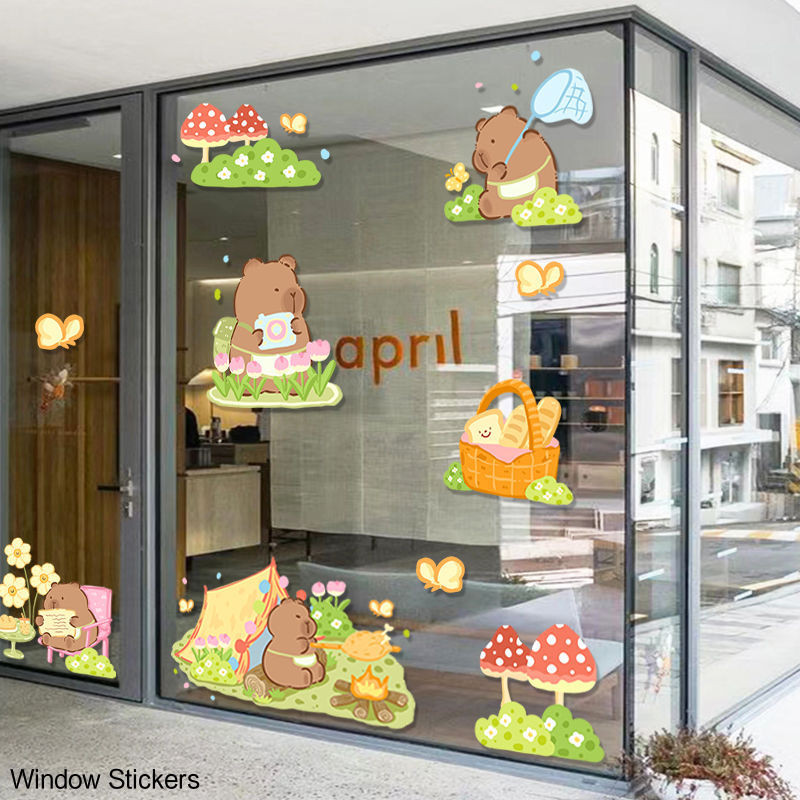 Creative Cartoon Capybara Static Stickers Milk Tea Dessert Clothing ...