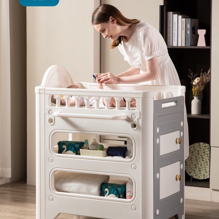 Leqin Pull-out Diaper Table Multifunctional Baby Care Table 2-in-1 Mat ...