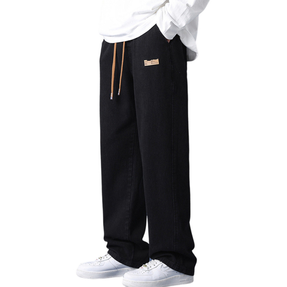 FASHION.61 Elastic Waist Jeans Men's Wide-Leg Pants Model M9710 ...