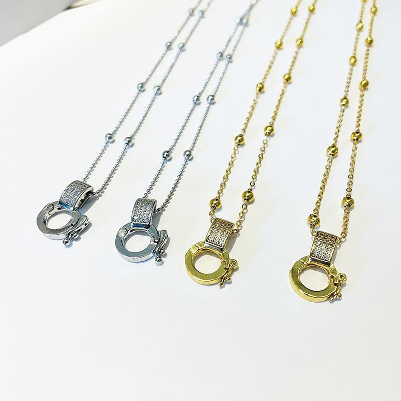 925 Silver Thai Buddha Brand Chain Round Bead Necklace with Non fading ...