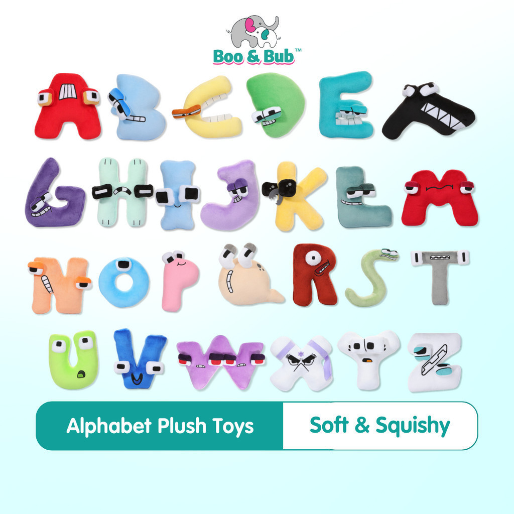 🐘Boo&Bub🐘 Alphabet Lore Plush Toy | English Letter Stuffed Animal Plushie Doll Toys Gift For Kid ...