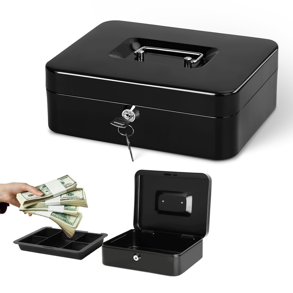 Local stock Mini Cash Box Money Bank Change Security Box Portable ...