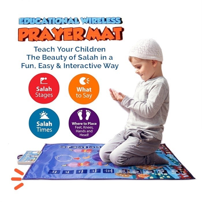 SV E-SEJADAH-Islamic Mat Interactive Prayer Rug for Muslim Children ...