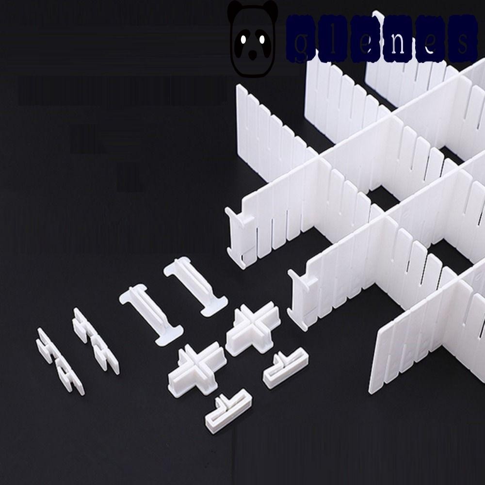 GLENES 10PCS Partition Extension Buckle, White Plastic Cross Buckle ...