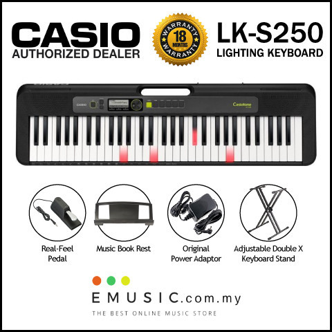 Casio LK-S250 61-key Lighting Keyboard With Keyboard Stool & Real Feel ...