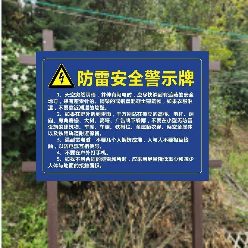 Caution Lightning Protection Grounding Testpoint Signboard Lightning ...